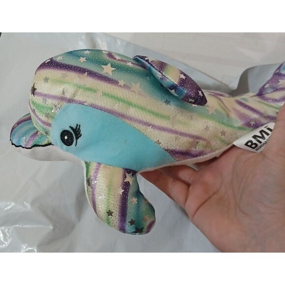 Toys | Bmi Plush Pals Blue Greenpurple Shimmer Sparkle Dolphin Soft ...